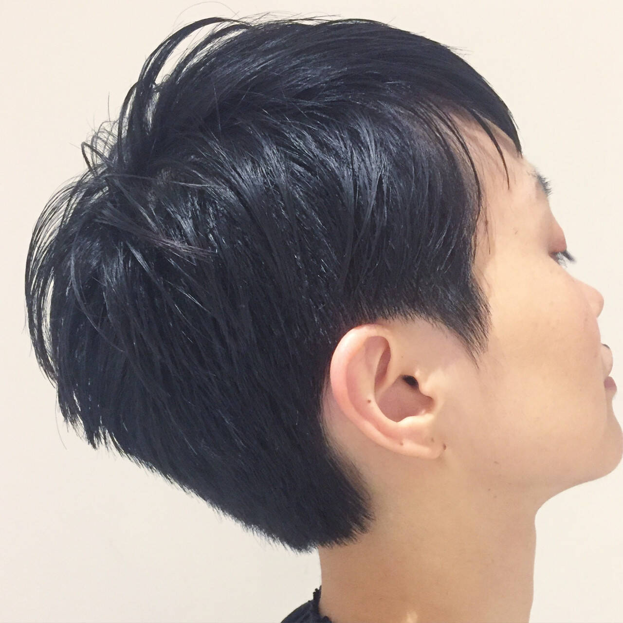 モード ベリーショート ブルーブラック ショート×Ticro hair×大石 卓×205970【HAIR】