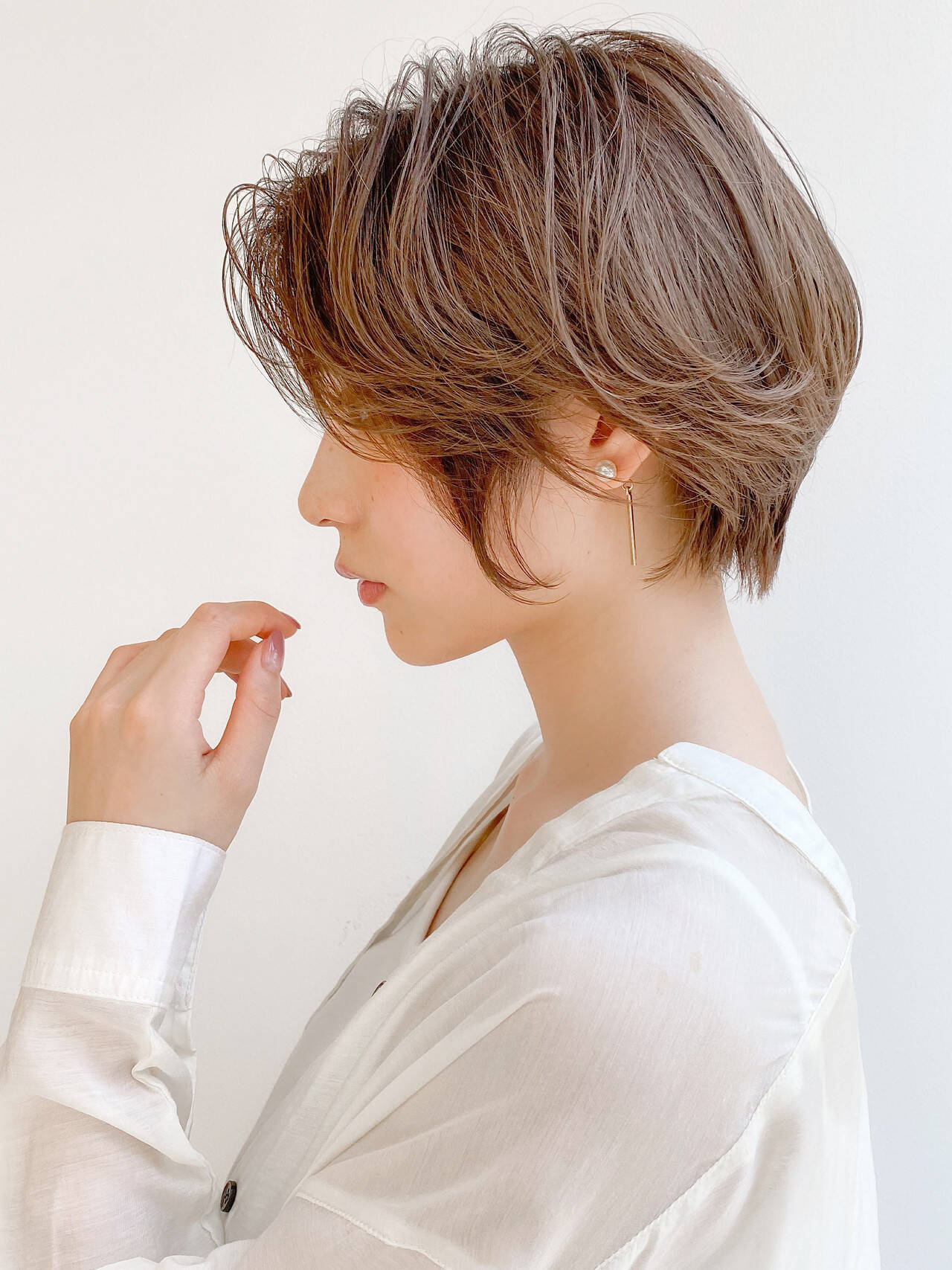 小顔 ショートヘア ショートボブ 白髪染め×dydi 表参道【ディディ】×佐藤 侑哉×699632【HAIR】